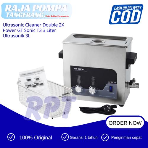Jual Ultrasonic Cleaner Double 2X Power GT Sonic T3 3 Liter Ultrasonik ...