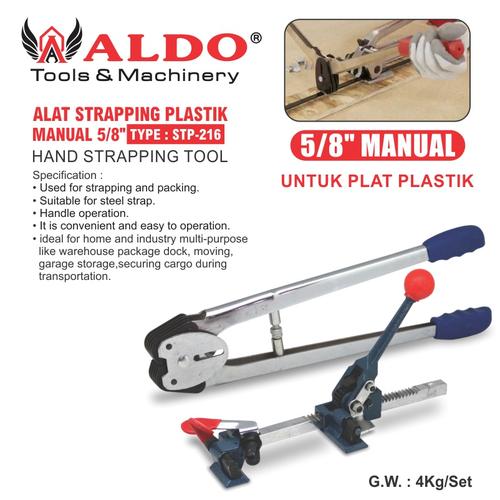 Jual ALAT STRAPPING PLASTIK 5/8” STP-216 / ALAT PACKING TOOL UNTUK PLAT PLASTIK / HAND STRAPPING ...