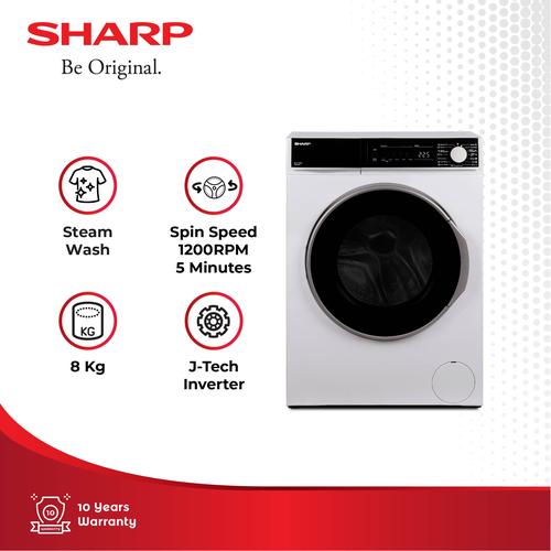 Promo Sharp Mesin Cuci Front Loading Inverter 8 KG ES-FL1280XT / 8KG Mesin Cuci Bukaan Depan ...