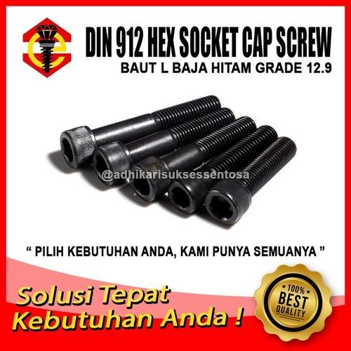 Jual Grade 12.9 / Baut L Baja M6x35 / Hex Socket M6 Pitch 1,0 Kunci L 5 ...