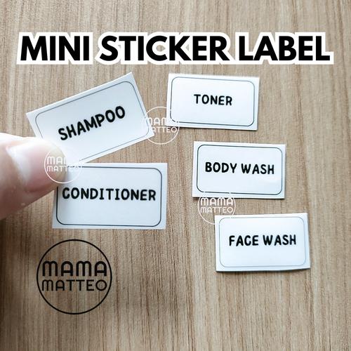 Jual STICKER BENING Label Nama Botol Refill Isi Ulang Stiker Transparan ...