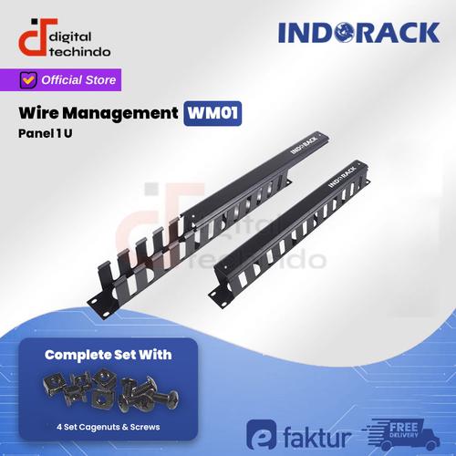 Jual INDORACK Accesories Wire Management 1U Jalur Kabel Rak Server WM01 ...