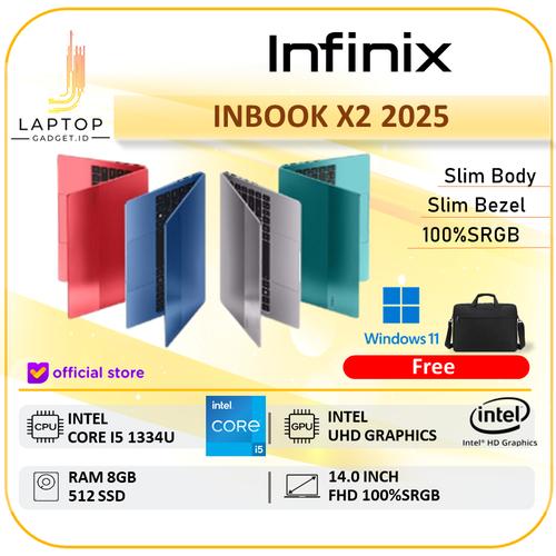 Promo Infinix Inbook X2 2025 i5 1334U 16GB 512 SSD 14.0 Full HD 100 ...