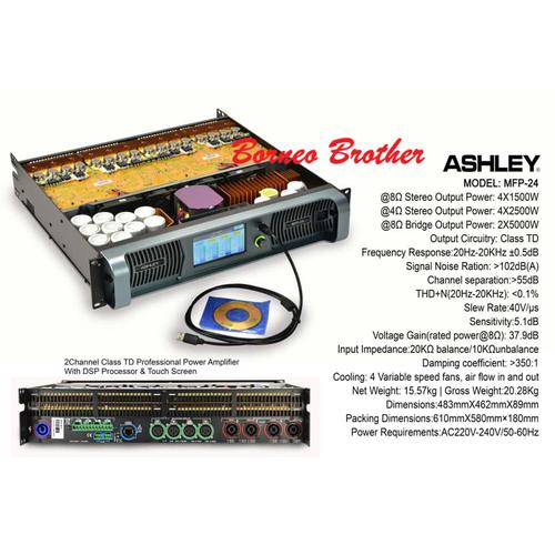 Jual Ashley MFP-24 Original Power Amplifier 4 x 1500W @ 8 Ohm Class TD ...