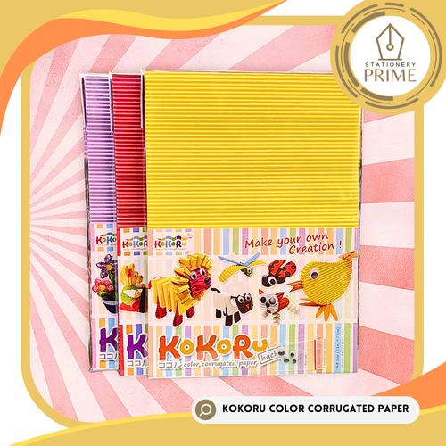 Jual Kokoru Kertas Bergelombang / Color Corrugated Paper A4 - Hachigo ...