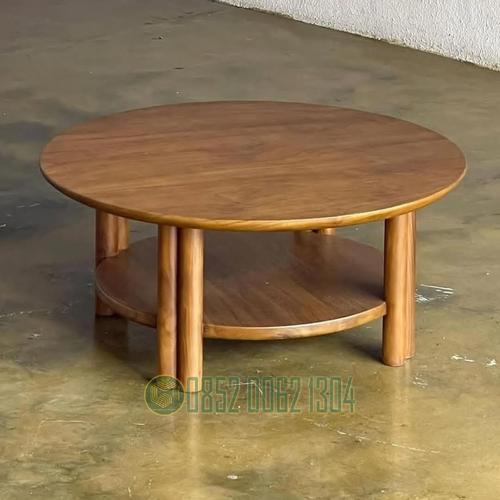 Jual Coffee Table Bundar Minimalis - Round Coffee Table Modern - Meja ...