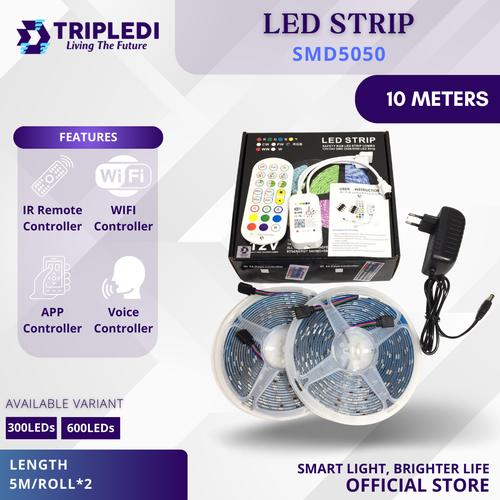 Promo TRIPLEDI LED Strip RGB 5050 10M IP65 Bluetooth WiFi Google Home ...