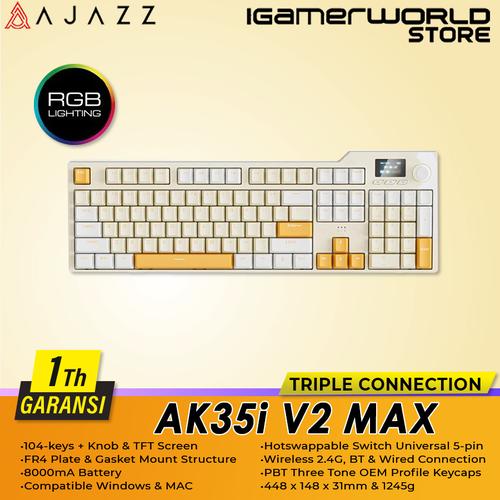Promo Ajazz AK35i V2 MAX / V2 PRO Knob TFT Triple Connection RGB ...