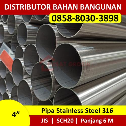 Jual Pipa Stainless Steel 316 4" SCH20 JIS 4 Inch Spindo / Tetsura ...
