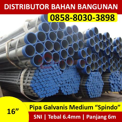 Jual Pipa Galvanis Medium Spindo SNI 16" Inch Panjang 6 Meter - Jakarta ...
