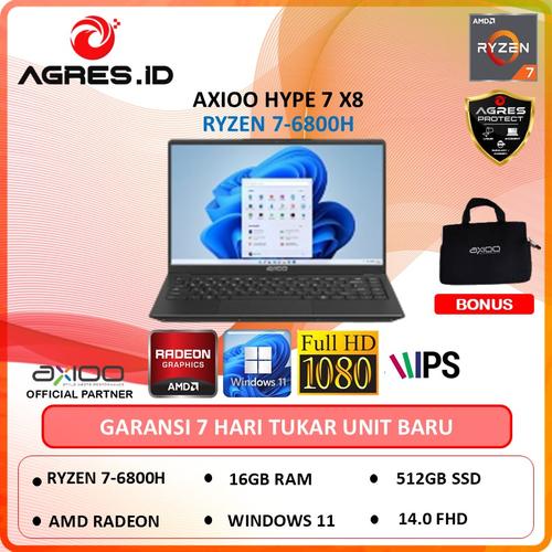 Promo Axioo Hype 7 X8 AMD Ryzen 7 6800H 16GB 512GB W11 14" fhd - Non ...