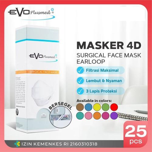 Jual Masker Evo Plusmed 4D Surgical Face Mask isi 25 - Jakarta Timur ...