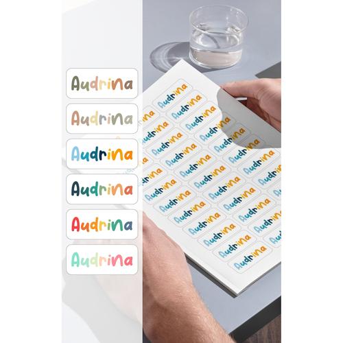 Jual STICKER LABEL NAMA EDISI WARNA WARNI 5x2cm STIKER UNTUK ANAK ...