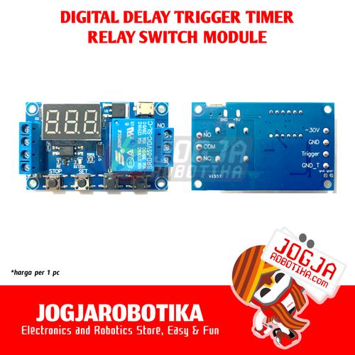 Jual Digital Delay Trigger Timer Relay Switch Module 5-30Vdc Micro USB with DISPLAY SEVEN SEGMEN ...