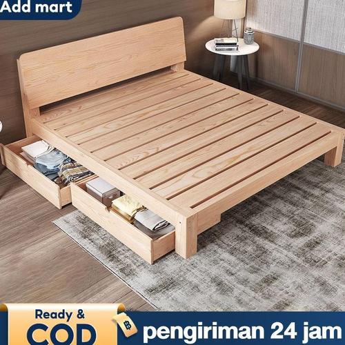 Jual Tempat Tidur Dipan 180CM Sandaran Tempat Tidur Kayu Solid Kamar ...