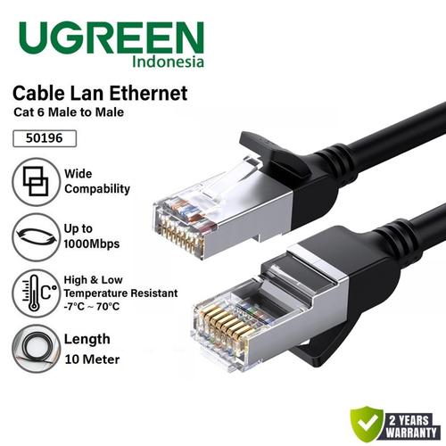 Jual UGREEN 50196 Kabel LAN RJ45 CAT 6 10 Meter 10M Gigabit Ethernet ...