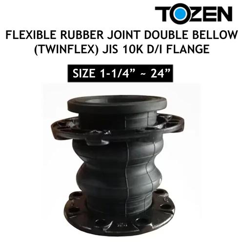 Jual JIS 10K FLEXIBLE RUBBER JOINT DOUBLE BELLOW TWINFLEX TOZEN - 1-1/4 ...