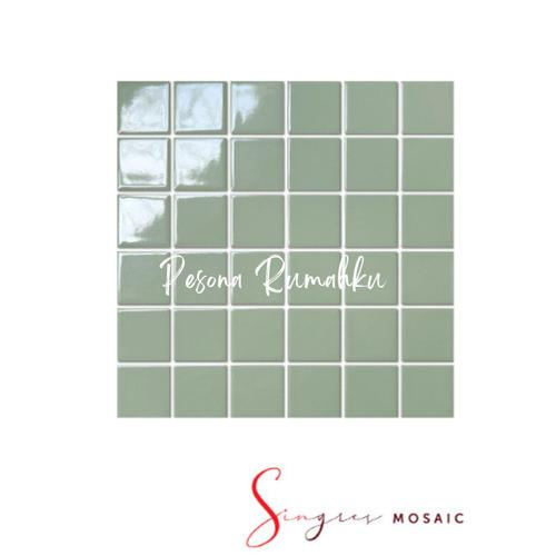 Jual Backsplash Tile Cantik Warna Sage/ Mosaic Dinding Dapur Modern ...