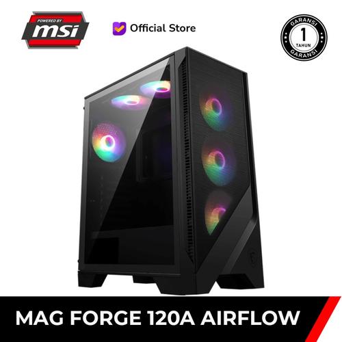 Promo MSI MAG FORGE 120A AIRFLOW Mid Tower PC CASE [ATX, Chassis] Cicil ...