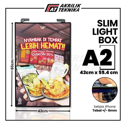Promo FRAME / BINGKAI / DISPLAY POSTER LED / LAMPU AKRILIK SLIM LIGHT ...