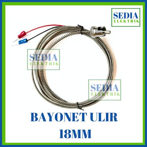 Jual Thermocouple Termokopel Type K PT-100 Bayonet Ulir 18mm - TYPE K ...