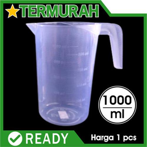 Jual gelas ukur takar plastik 1000ml 1000 ml 1L 1 L liter litre air - Jakarta Barat - Kastil ...