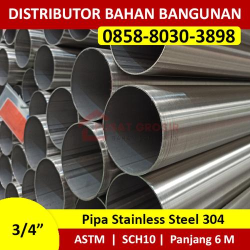 Jual Pipa Stainless Steel 304 3/4" SCH10 ASTM 3/4 Inch Spindo / Tetsura Panjang 6 Meter ...