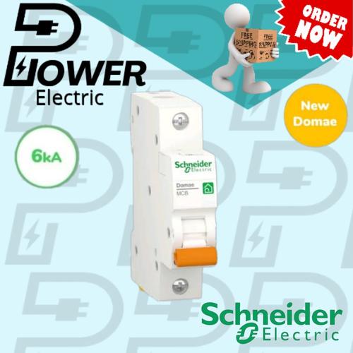 Jual MCB SCHNEIDER DOMAE NEW OREN 1PHASE 2A / 4A / 6A / 10A/ 16A / 20A / 25A / 32A /40A Kotak ...
