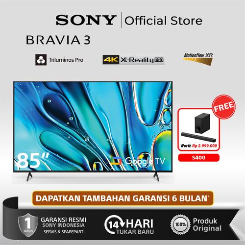 Promo SONY BRAVIA 3 K-85S30 K85S30 85 Inc 4K Ultra HD Google TV Sony ...