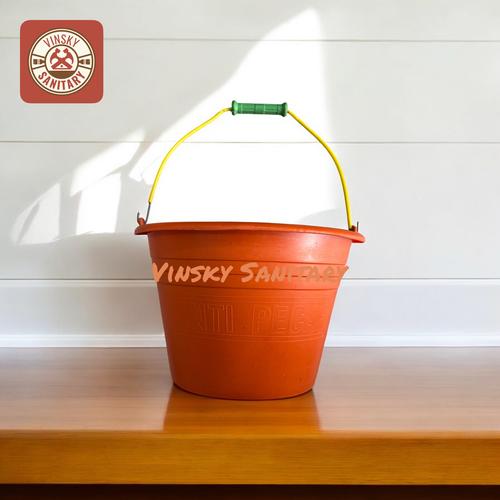 Jual Ember Cor Orange ANTI PECAH 28 cm / Ember Semen Pasir Tebal Besar ...