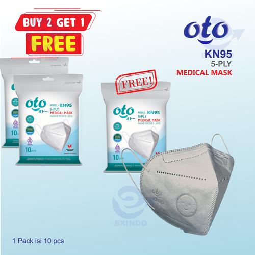 Promo OTO Masker KN95 MEDICAL Mask 5-Ply Earloop Face 5 lapis isi 10 ...