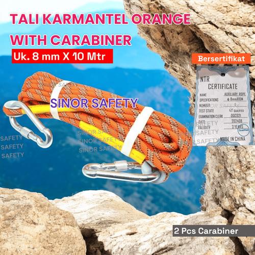 Jual Tali Rope Safety Climbing Tali Panjat Karmantel NTR 8mm X 10Meter ...