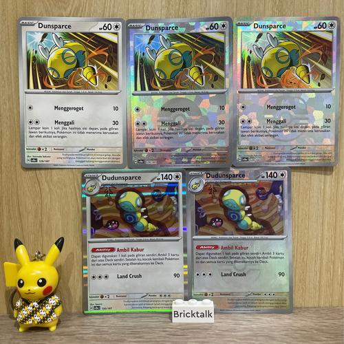 Jual Kartu Pokemon TCG sv8a Dunsparce 129/187 Normal, Dudunsparce R 130 ...
