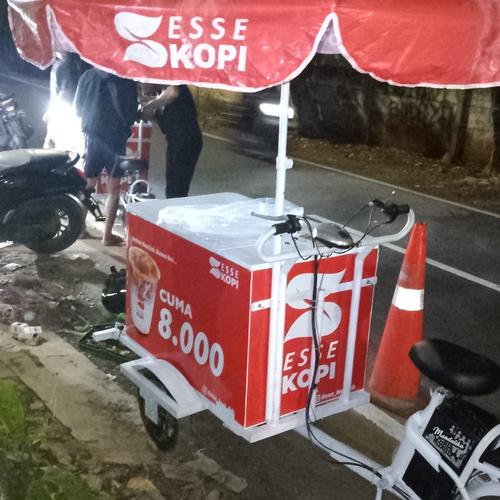 Promo gerobak kopi keliling sepeda listrik selis custom payung ...