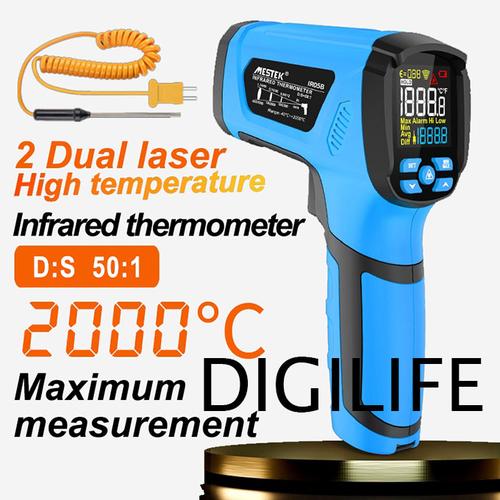 Jual Infrared Thermometer 2000 Celsius Mestek IR05B -40~2000°C Dual Laser IR Gun 2000C ...