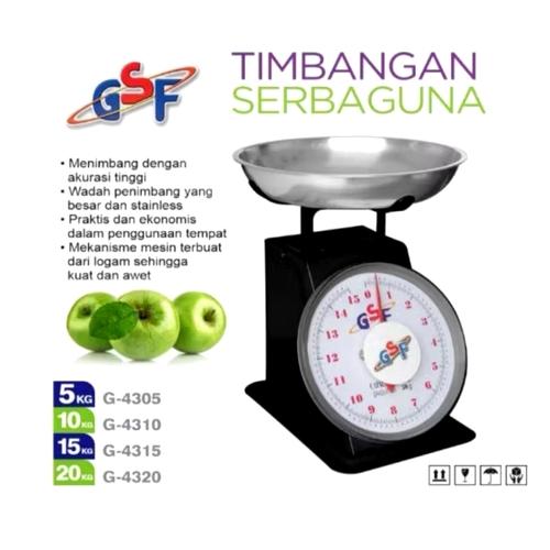 Jual TIMBANGAN BUAH JARUM ANALOG MANUAL SERBAGUNA GSF 5KG 10 KG 15 KG 20 KG - 5 KG - Jakarta ...