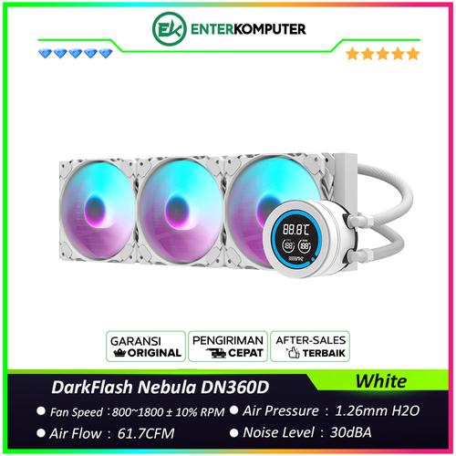 Promo DarkFlash Nebula DN360D ARGB AIO Liquid CPU Cooler - White ...