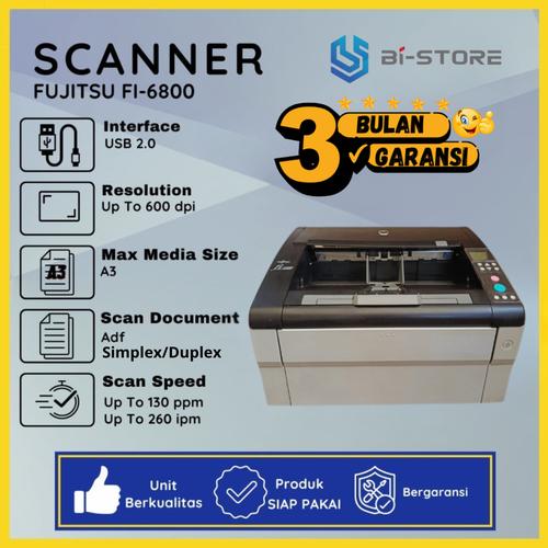 Jual Scanner A3 Premium Fujitsu Fi-6800 High Speed Scanner Hingga 130 ...