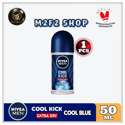 Jual NIVEA Men Deodorant Cool Kick Extra Dry Cool Blue Roll On Anti ...
