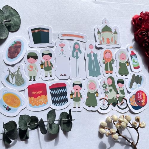 Jual stiker ied mubarak ramadhan lebaran sticker muslim plan scrapbook ...