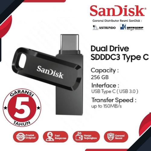 Jual Flashdisk OTG 256GB Sandisk Dual Drive Go USB Type-C USb 3.1 SDDDC3 - Kota Medan - Kedai ...