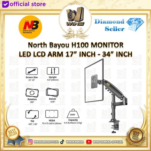 Jual NORTH BAYOU NB H100 H 100 17" - 34" GAS STRUT MONITOR LED LCD ARM ...