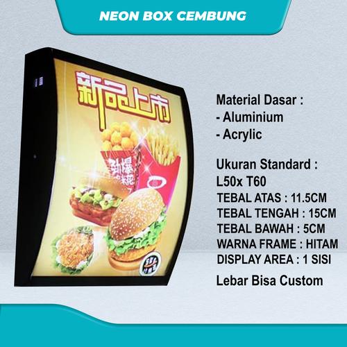 Jual Slim Light Box -Daftar Menu Restoran Cembung- Neon Box (1 SISI ...