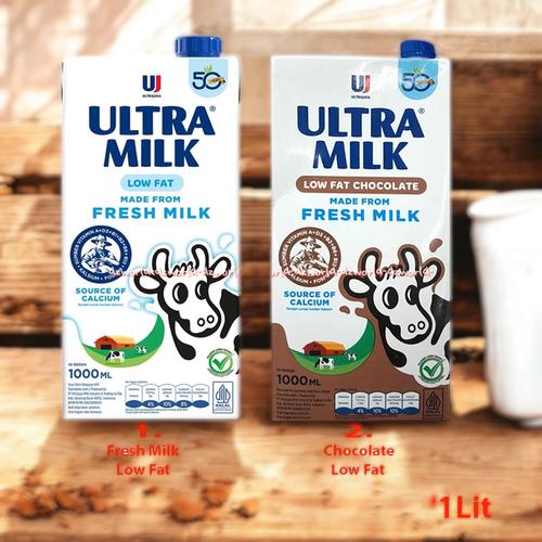 Jual Ultra Milk 1L Low Fat Fresh Milk Chocolate Rasa Coklat 1000ml High ...