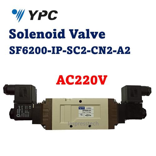 Jual YPC SF6200-IP-SC2-CN2-A2 SOLENOID VALVE 5/2 DOUBLE COIL 1/2 ...