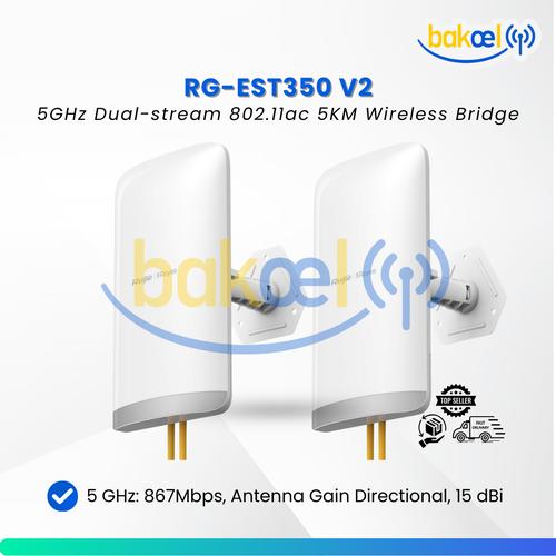 Jual RUIJIE RG-EST350 V2 Dual-Stream 802.11ac 5KM Wireless Bridge ...