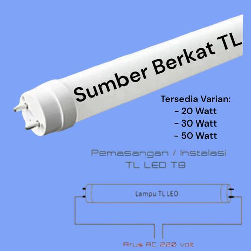 Jual Lampu TL T8 LED 20W 30W 50W 120Cm LED Tube Light 20 W 30 W 50 W ...