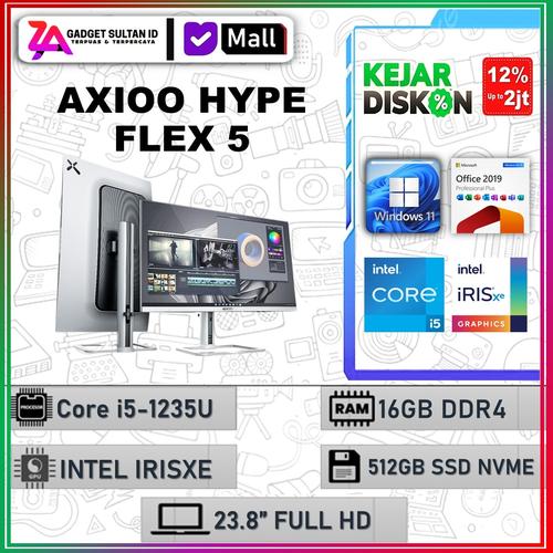 Promo AXIOO AIO HYPE FLEX 5 Intel i5-1235 16GB 512GB Windows 11 Office ...
