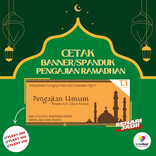 Jual Cetak Banner Spanduk Pengajian Ramadhan Bahan Flexy Custom - 280 - Kab. Tangerang - YOU ...