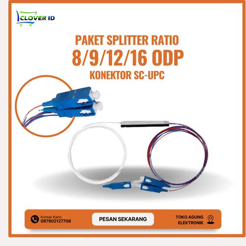 Promo PAKET SPLITTER RATIO FIBER OPTIC 8 9 12 ODP SC UPC - 16ODP - Kab ...